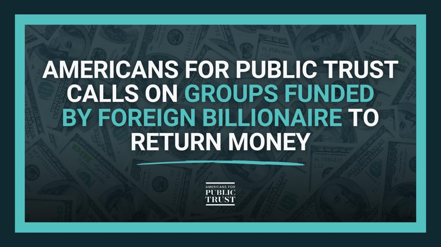 Americans for Public Trust | Americans for Public Trust Calls on Groups ...